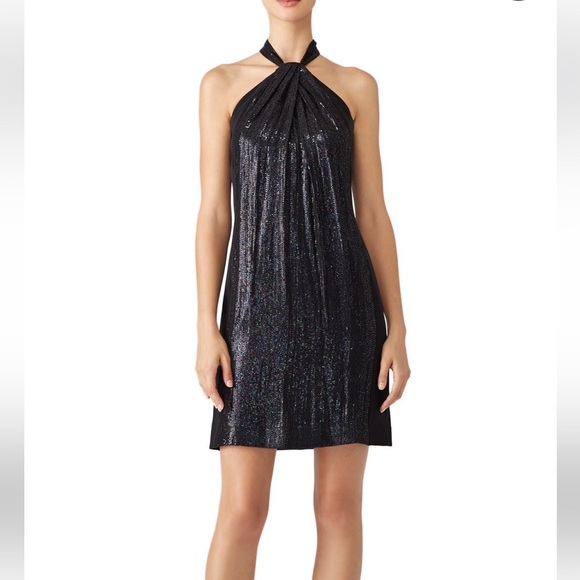 Carmen Marc Valvo | Dresses | Carmen Marc Valvo Sequin Halter Cocktail ...